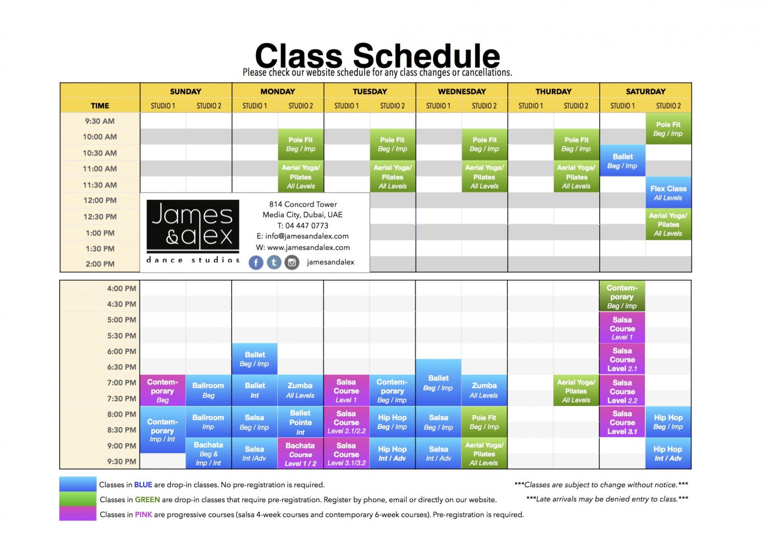 Adult Schedule Feb 2016 updated