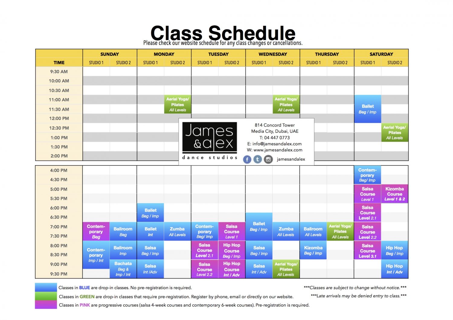 Adult_Schedule JULY 2017 updated