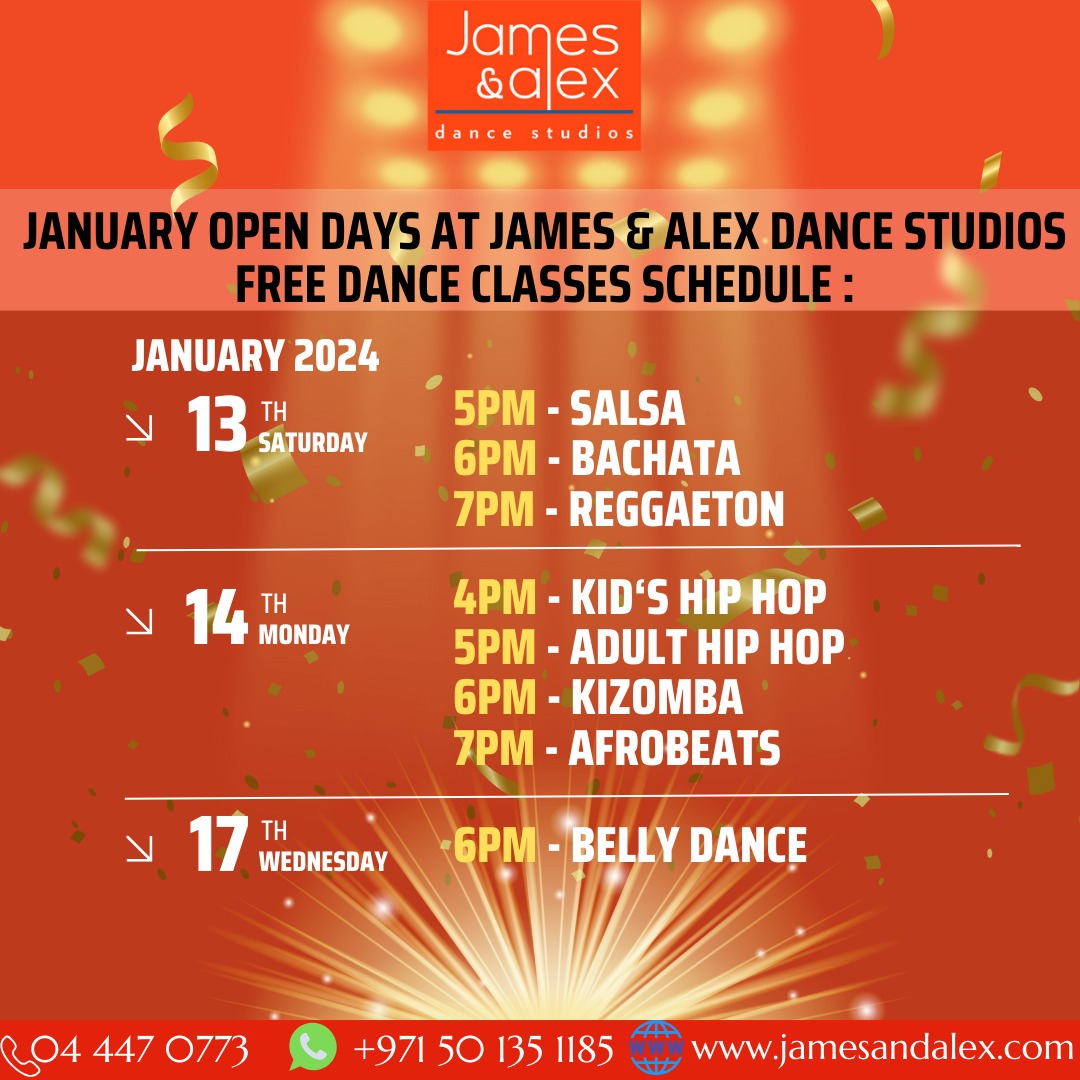 January Open Days at James & Alex Dance Studios - James & Alex Dance Studio